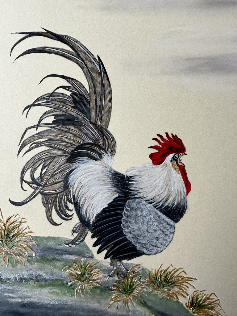 Rooster (24 x 27 cm) – Daibokai - Japanese Art