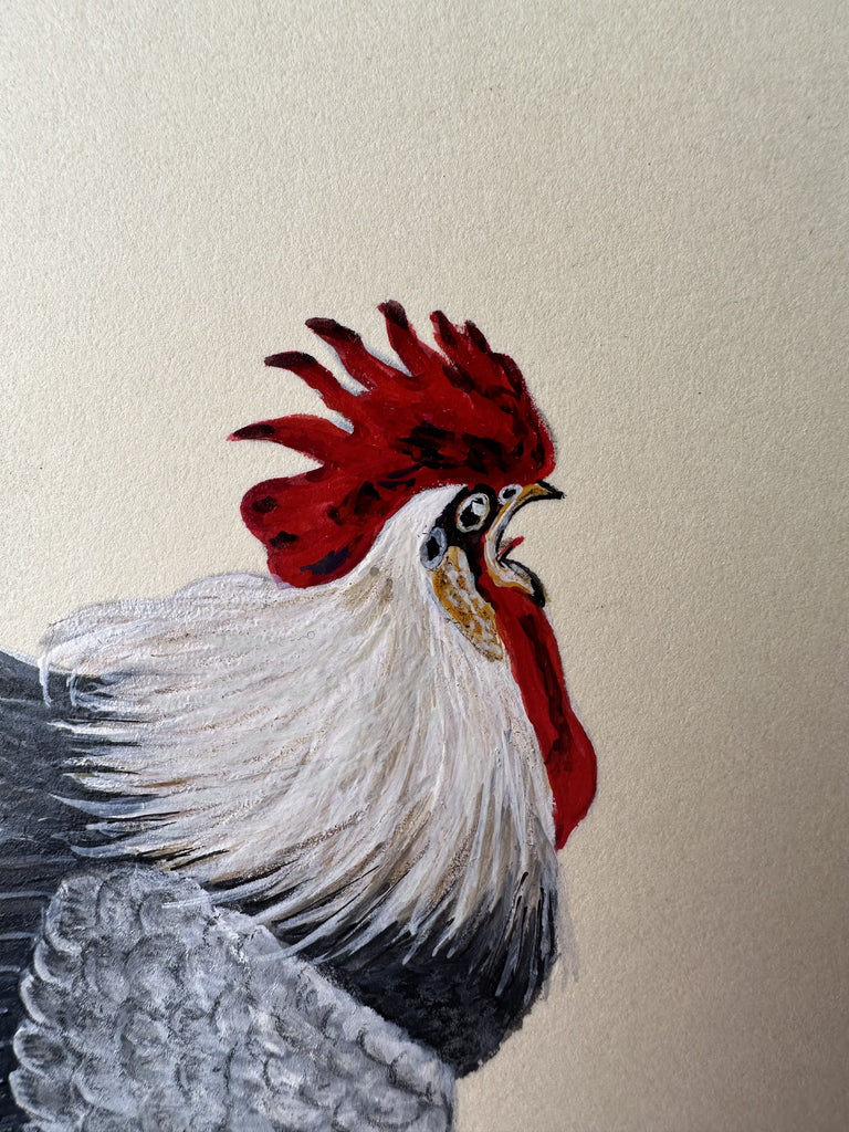 Rooster (24 x 27 cm) – Daibokai - Japanese Art